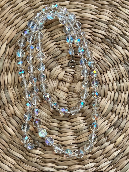 Jewelry | Vintage Crystal Ab Bead Necklace | Poshmark